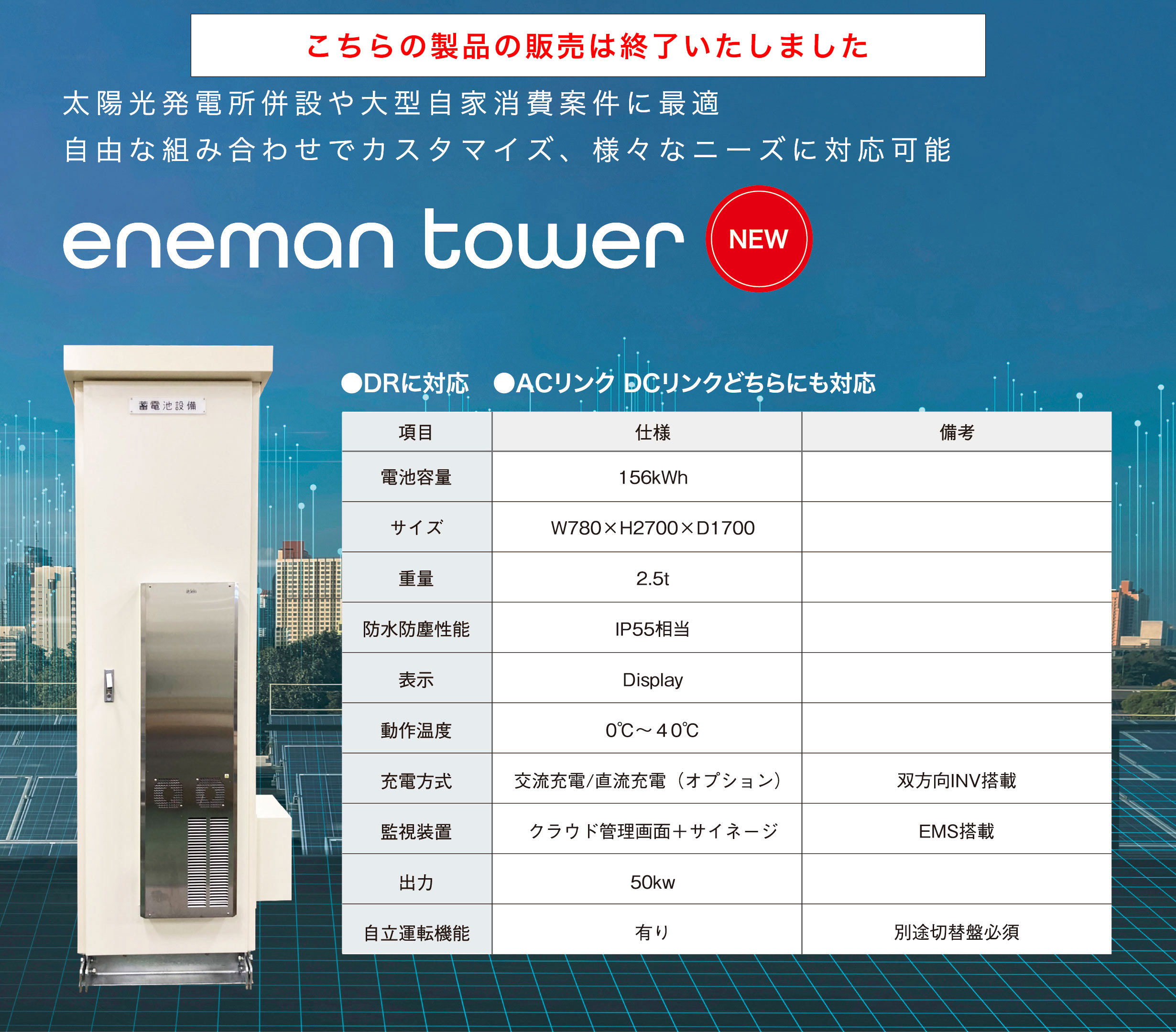 公共・産業用蓄電池システム｜株式会社エネマン（eneman）